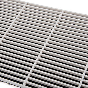 PIT66 RV A/C Ducted Duo-Therm Air Grille, Compatible with Dometic 3104928.019, Replace A-Conditioner Grill with Filter Pad - Polar White