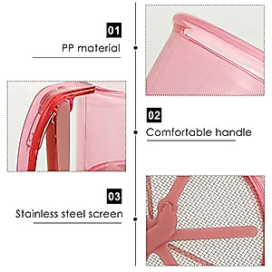 Cabilock 1pc Flour Sieve Powdered Sugar Sifter for Baking Sifting Strainer Handheld Sifter Household Tools Diy Tools Metal Colander Home Flour Strainer Stainless Steel Plastic Cup To Rotate