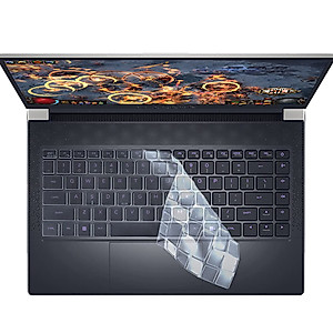 TPU Keyboard Cover Skin Compatible for 2022 Dell Alienware x14 R1 Gaming Laptop 14 inch, Alienware x14 R1 R2 Gaming Laptop Keybpard Skin Accessories (Clear)