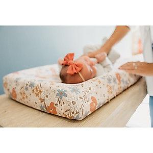 Premium Knit Changing Pad Cover by Copper Pearl: Soft, Stylish, and Universal Fit for All Standard Diaper Changing Pads, Trendy Design Changing Pad Covers, Eden