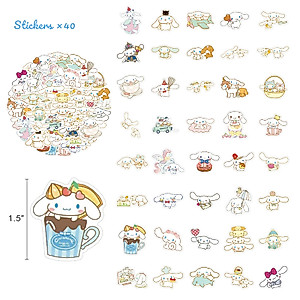 Ohjijinn Gift Set for Girls, Including 1 Drawstring Bag 1 Change Purse 2 Keychains 2 Bracelets 2 Necklaces 2 Ring Holders 6 Badges 40 Stickers