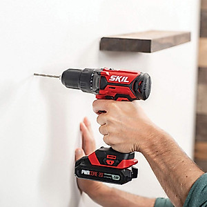 SKIL 20V 1/2 Inch Cordless Drill Driver Includes 2.0Ah PWR CORE 20 Lithium Battery and Charger - DL527502