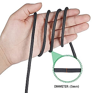 Tenn Well 5mm Plant Wire Ties, 32 Feet Soft Garden Wires Vine Training Wires for Tomato Plants, Climbing Roses and Cucumbers (2PCS X 16 Feet, Black)