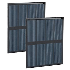 Mini Small Solar Panel, 2Pcs Polycrystalline Silicon Diy Battery Charger Kit 0.6W 2V for Small Dc Batteries for Low Power Devices