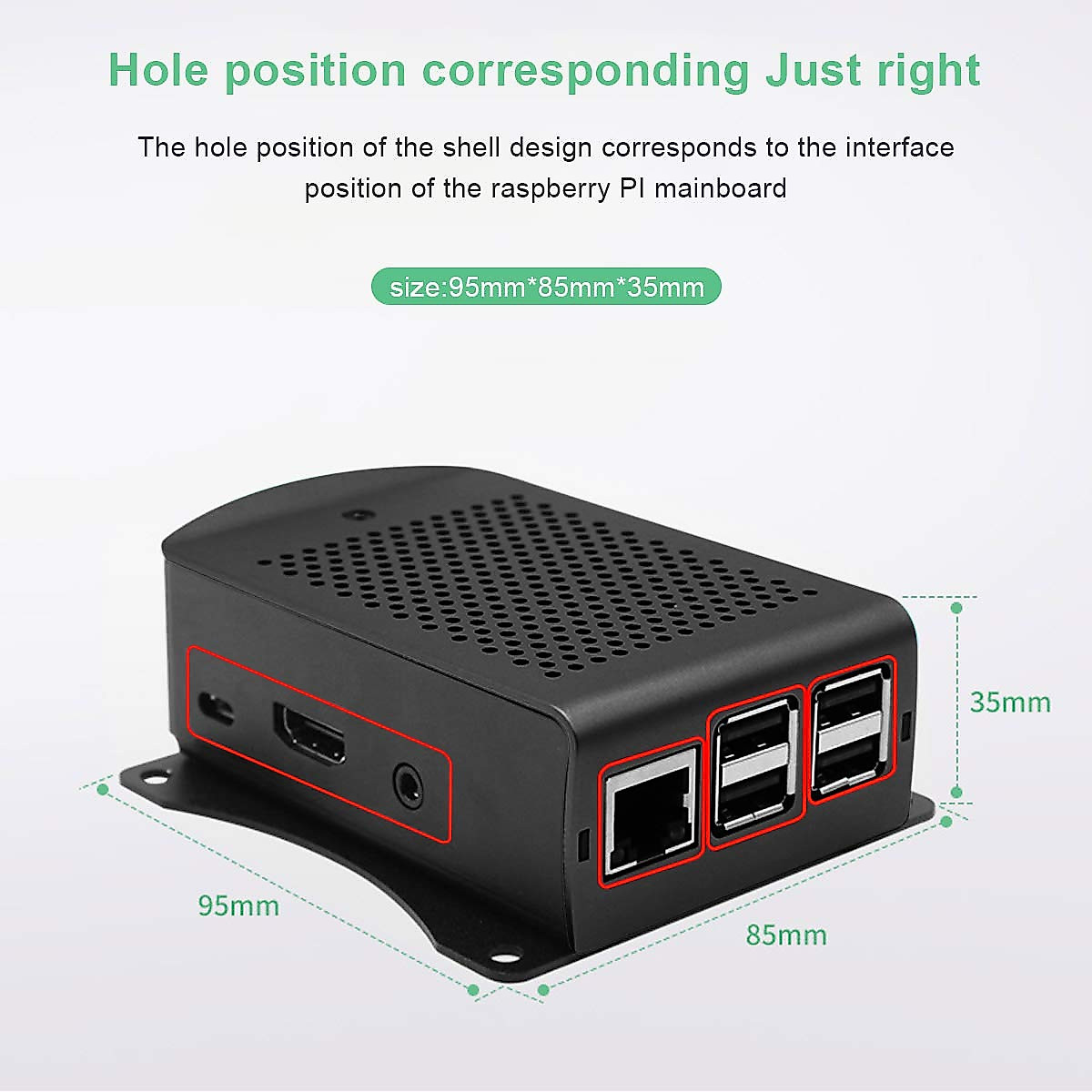 MakerFocus Raspberry Pi Case with Fan, Raspberry Pi 3B+ Aluminum Alloy Case with Heatsink and Screw Driver for RPi 3B+, RPi 3/2, RPi B