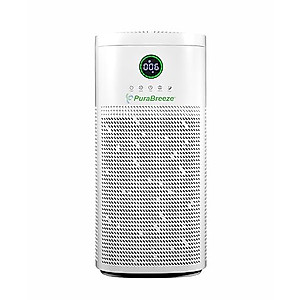 PuraBreeze Air Purifier for Home, Bedroom, Office | Covers Up to 1,180 Sq ft | True HEPA Filter | Air Cleaner for Allergens, Pet Dander, Odors, Dust, Mold