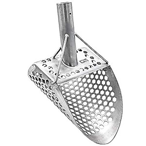 CKG 9 x 6 Sand Scoops Metal Detecting Shovel Sifter Scoop Stainless Steel 304 with Hexagon Holes