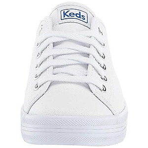 Keds womens Kickstart Mule Core Canvas Sneaker, White, 7.5 US