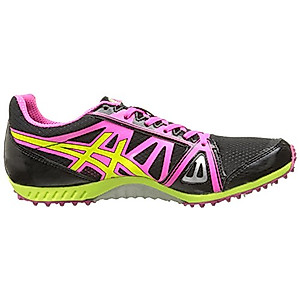 ASICS Women's Hyper Rocketgirl XC Spike Shoe, Black/Hot Pink/Flash Yellow, 11 M US