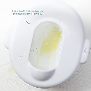 Frida Baby Poo + Pee Potty Liners | Leak-Proof, Super-Absorbent Liners Fits Most Potty Chairs for Easy Cleanup