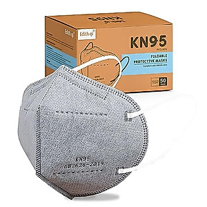 KN95 Face Mask 50 PCS, Grey Disposable Face Masks for Adults