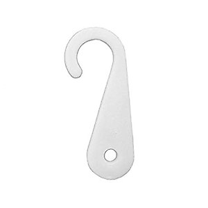 NAHANCO DHWH500 Plastic J-Hooks for Sock Displays, White (Pack of 500)