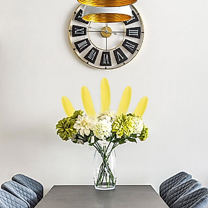 THARAHT 120pcs Yellow Goose Feathers Natural Bulk 6-8 inch 15-20cm for Crafts DIY Cosplay Wedding Party Halloween Decoration Goose Nagoire Feathers