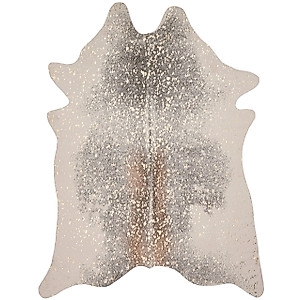 Loloi II Bryce Collection BZ-07 Contemporary Area Rug 6'-2" x 8' Pewter/Gold Rectangular 0.13" Thick