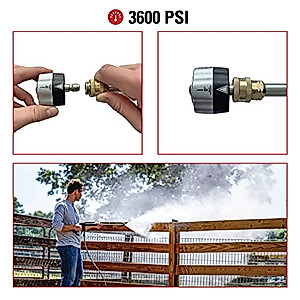 Simpson Cleaning 80142 3600 PSI Universal 5-N-1 Pressure Washer Nozzle, 1/4-Inch Quick Connect, Cold-Water Use