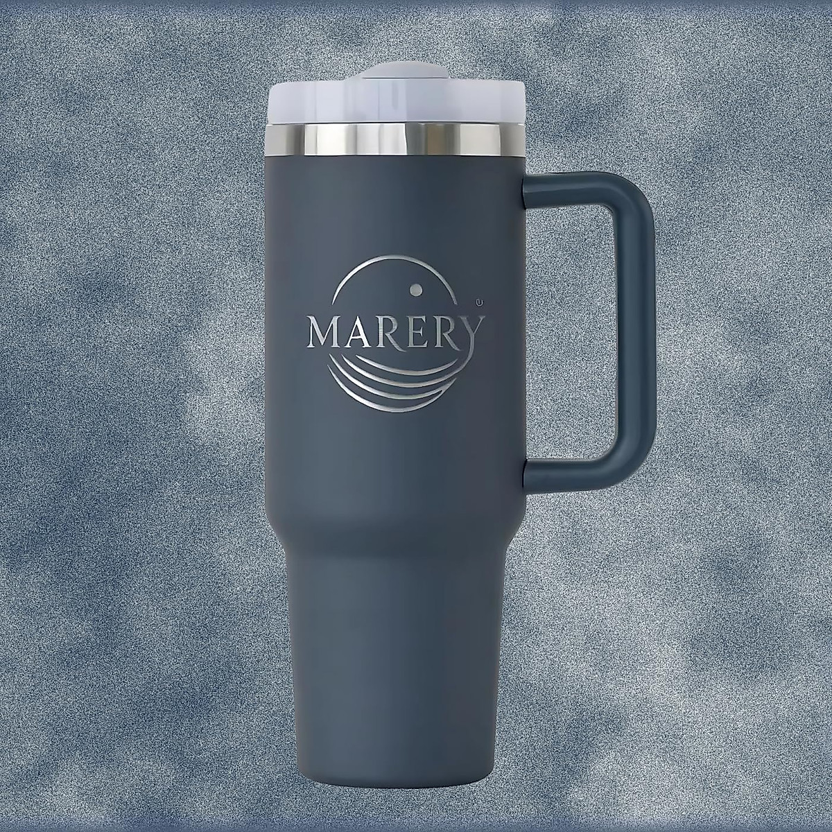 40 oz Tumbler with Handle and Straw, Vacuum Insulated Stainless Steel Travel Mug, Leak-Proof Iced Coffee Cup, Keeps Drinks Cold or Hot, Cupholder Friendly, Suitable for Gift (Charcoal)