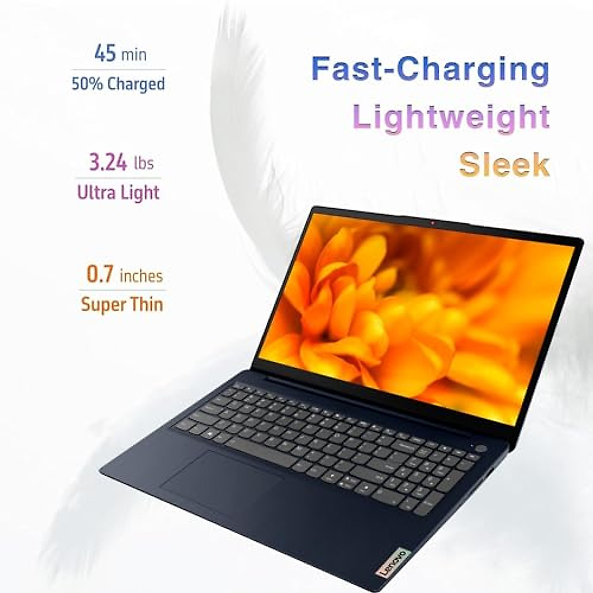 Lenovo IdeaPad 3i Laptop - 15.6" Full HD 1080p Touch Screen - Intel Core i5-1155G7-40GB Memory - 2TB SSD - Windows 11 Home - Abyss Blue – w/HDMI Cable