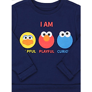 Isaac Mizrahi Loves Sesame Street Elmo Toddler Baby Long Sleeve T-Shirt Tee (2T, Navy)