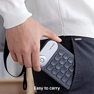 HUION Mini Keydial KD100 Express Keys Remote Keyboard for Pen Display and Drawing Tablet, One-Handed Shortcut Keys Keypad with 18 Customizable Keys & Dial for Animation, Illustration, Video, Design