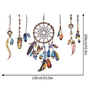 Dream Catcher Wall Stickers Decals,YXY LLC Dream Catcher Feathers Wall Stickers for Bedroom Kids Room Decoration (Dream Catcher)