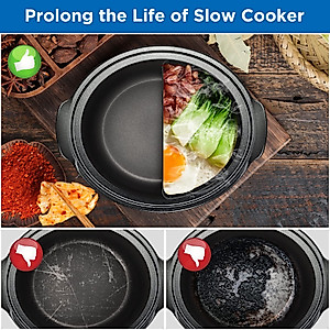 2023 Upgrade Silicone Crock Pot Liner Fit for Crockpot 6 QT Oval, BPA Free Reusable Slow Cooker Divider Insert Separator Bags Dual Pockets, Dishwasher Safe (2 Dividers)