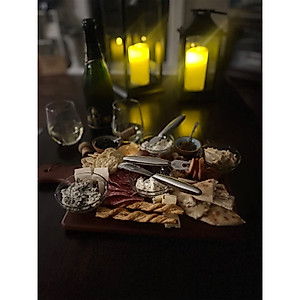 6-Piece Cheese Knife Set, Stainless Steel Cheese Knives for Charcuterie Board for Hard Medium Soft Cheese, Professional Metal Cheese Cutting Knife Cheese Board Accessories with Case Gift Set