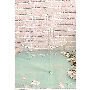 HESIN Acrylic Cake Display Risers Round Set of 3 Stand Risers Dessert Bakery Stand Rack Server Dessert & Pizza Holder