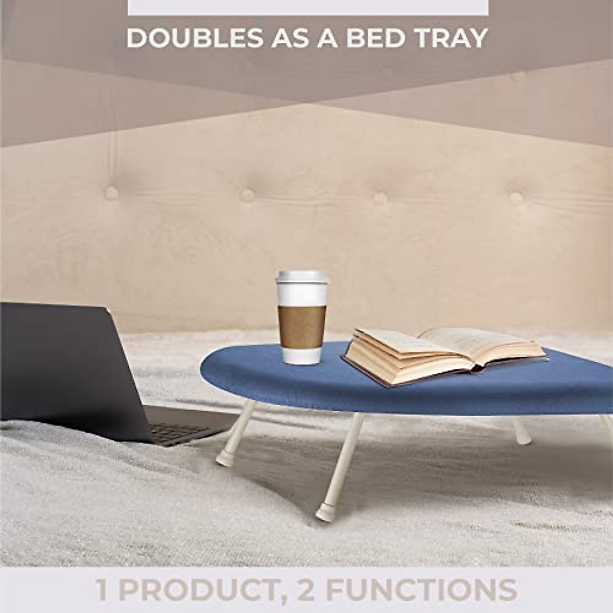 Bartnelli Tabletop Ironing Board Size 24x14 with Reinforced Steel Legs for Extra Stability, and Extra Layer Cover Padding for Smooth and Easy Ironing, Intelligent Locking System to Easily Fold Away