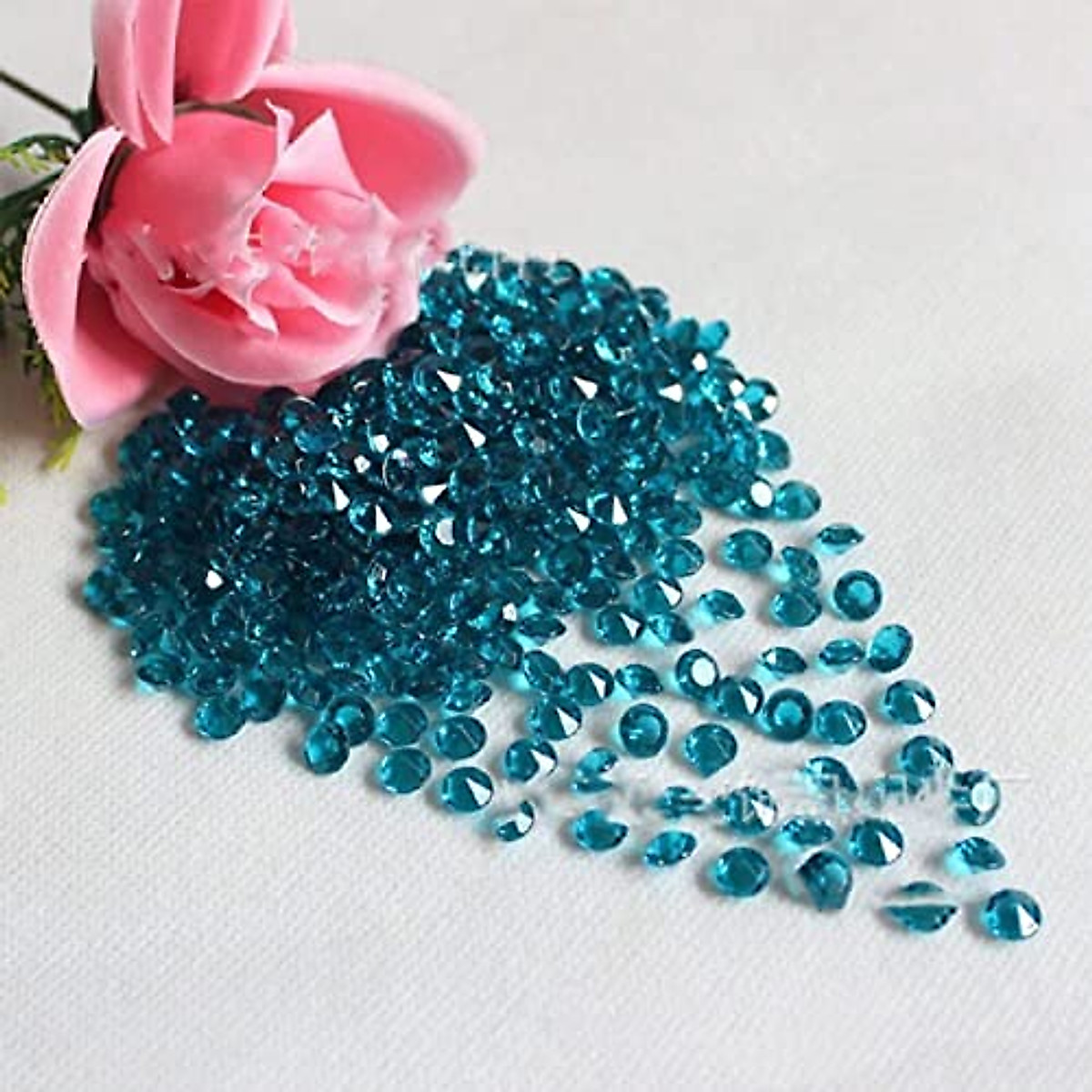 Miraise 10000 Acrylic Crystals Diamonds Confetti Scatter Crystals Wedding Scatter Table Home Decoration 4.5mm (Teal Blue)…