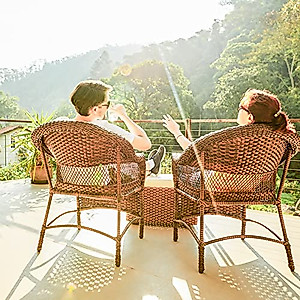 Feyart 40m/131ft 7mm Light Wood Wicker Repair Kit, PE Rattan Repair Kit for Wicker Chair Fixing, Patio Furniture Repair