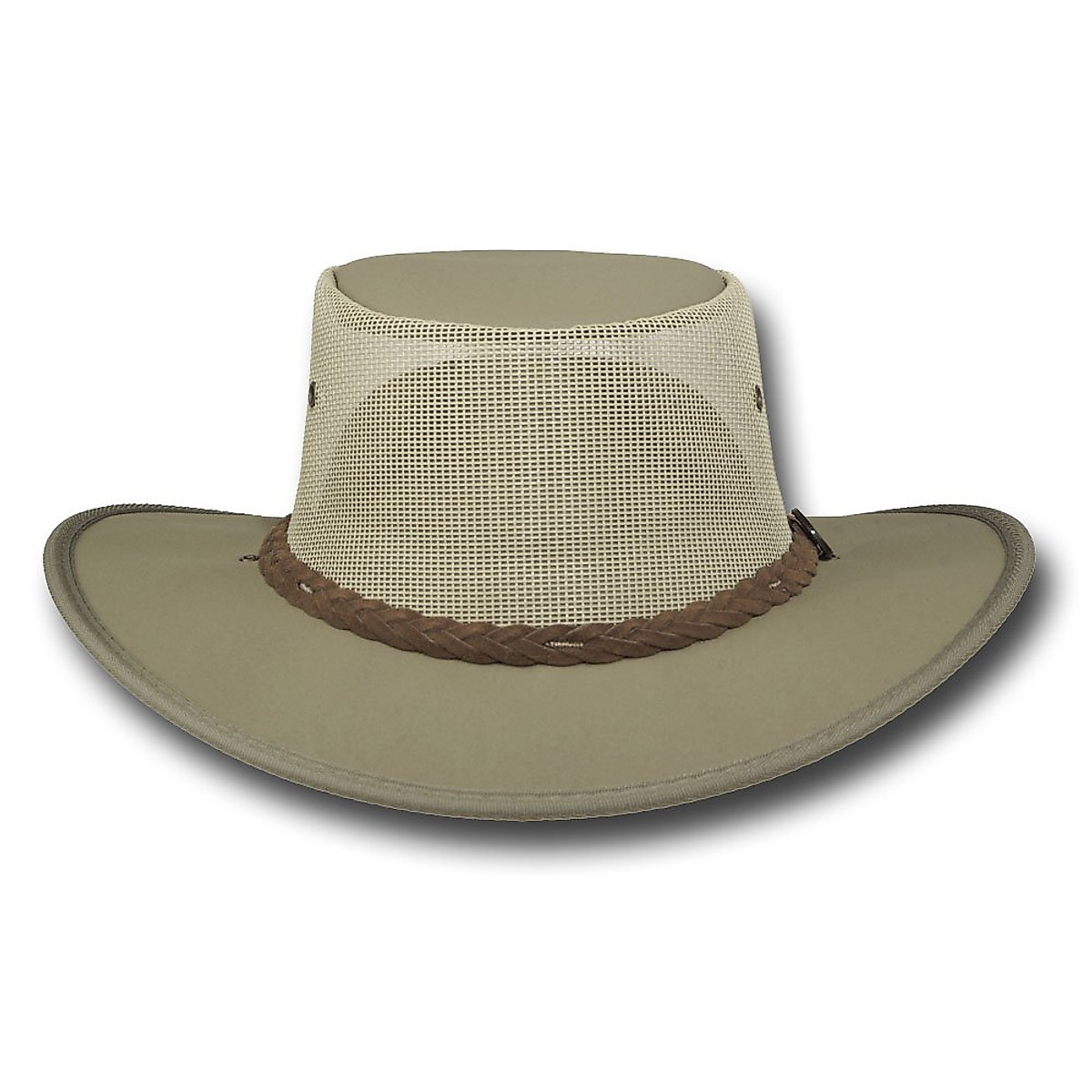 Barmah Hats Canvas Drover Hat 1057BE / 1057KH / 1057BR / 1057BL - Khaki - XLarge