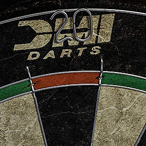 DMI Sports Paris Bristle Dartboard Cabinet Sets - Includes LED Lighting or Electronic Scoring Option, Rustic Grey (D4400W)