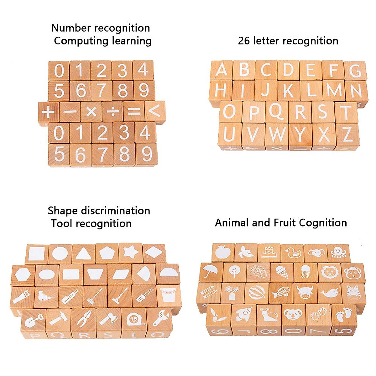 Wooden Blocks,31 PCS ABC Building Blocks,Wooden Alphabet Baby Blocks,Counting & Building Block Set,Blocks Toys for 3+ Year Old,1.18inch,Gifts