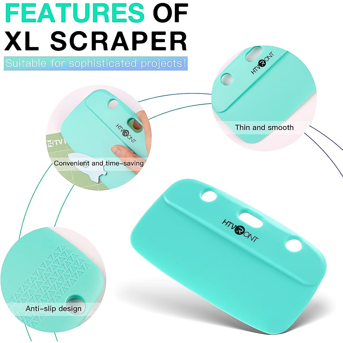 HTVRONT Vinyl Scraper - 2Pack Scraper Tools for Vinyl, Craft Weeder Vinyl Tool Kit Basic Tool-Scraper for Vinyl