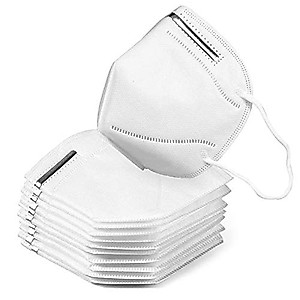 Plexon Disposable Ear Loop 4 Ply Face Protection Mask, PM2.5, Non-woven Fabric, Purifying and Breathable, Medium Size with Nose Bridge Clip (Pack of 10)