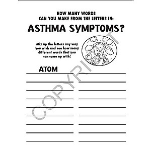 ZOCO - Learn about Asthma - Custom Kids Educational Coloring Books (250 Bulk Pack, with Crayons) - Know Asthma Symptoms - Doctors, Hospitals, Medical Center Handout - Games, Puzzles, Activities