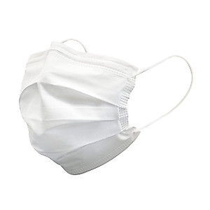 Patriot Medical Devices Disposable Face Mask | Made in the USA Soft, Hypoallergenic, Hydrophobic Material | 50 Count (white)