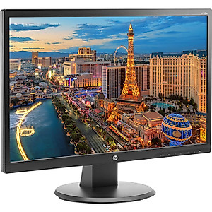 HP 22uh 21.5-inch Full HD 1920 x 1080 LED Backlit LCD Monitor 2-Pack Bundle with HDMI, VGA, DVI Ports, and Desk Mount Clamp Dual Monitor Stand