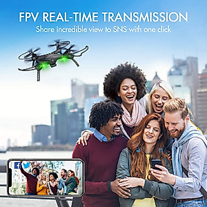 ATTOP Drone with Camera for Adults/Kids/Beginners, 3 Batteries 30 Mins Flight time FPV Drones, 120°FOV 1080P HD, Easy Control with Remote/App/Voice/Gesture/Gravity, 1 Key Operation, Boys & Girls Toy Drone