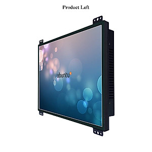 iChawk 12.1'' inch PC Monitor 1024x768 4:3 DVI VGA USB Power On Boot Embedded Open Frame Support Linux Ubuntu Raspbian Debian OS Touch LCD Screen Display with Quick Easy Installation K121MT-DL2