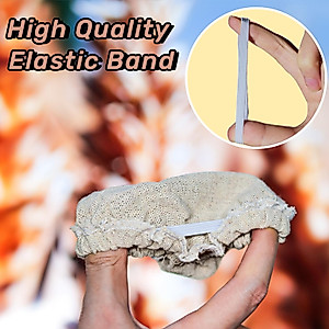 TERESRY Sourdough Starter Jar Cover Cloth, Reusable Linen Covers for Sourdough Starter Container, Breathable Fabric Covers for Mason Jars Wide Mouth and Normal Mouth (4)