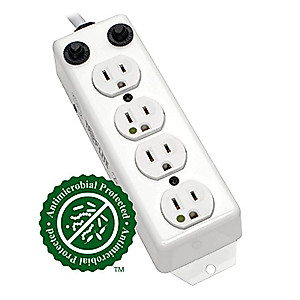 Tripp Lite Safe-IT Medical-Grade Power Strip, 4 15A Hospital-Grade Outlets, 7ft. Cord, UL 1363A, (PS-407-HG-OEM)