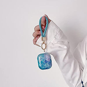 Airpods 3rd Generation Case Cover,3D Cute Cartoon Mermaid Kawaii Airpods 3 Case, Shockproof Hard PC Colorful Airpod 3 Case with Keychain[Front LED Visible]