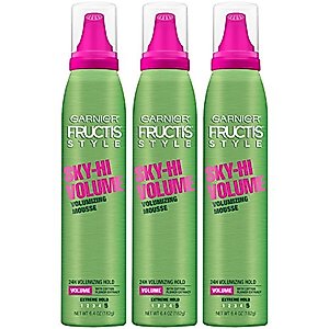 Garnier Fructis Style Sky-Hi Volume Volumizing Hair Mousse, 6.5 Ounce, 3 Count