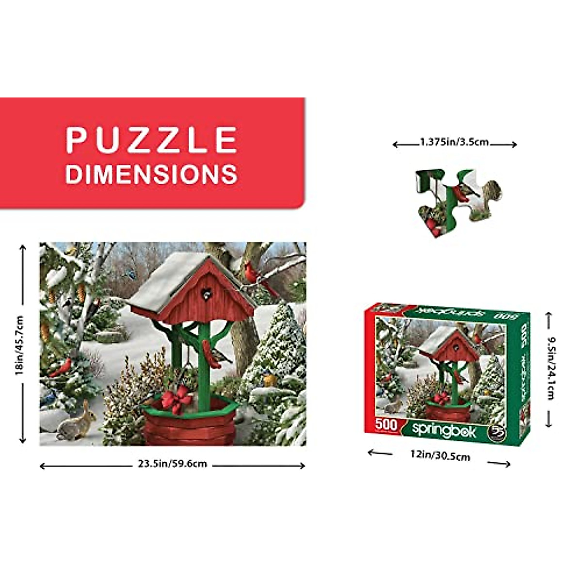 Springbok 500 Piece Jigsaw Puzzle Winter's Wish - Made in USA