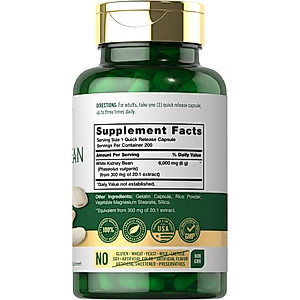 Carlyle White Kidney Bean | 6000mg | 200 Count | Non-GMO & Gluten Free Extract