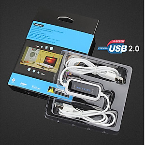 Soke-Six USB 2.0 High Speed Laptop USB to USB PC Data File Transfer Cable Link Direct Copy Between 2 Computers for XP,Vista,Windows7,8 (32/64 bit),win10