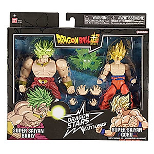 Dragon Stars Series - Dragon Ball Super - Super Saiyan Goku (Battle Damage Ver.) vs Super Saiyan Broly Battle Pack Action Figure Set