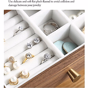 Yalych Box Wooden Jewelry Box for Women Girls 2 in 1 Huge Jewelry Case Jewelry Storage Box Jewelry Boxes Gift (Size : B) Jewelry Organizer ( Size : Grey )