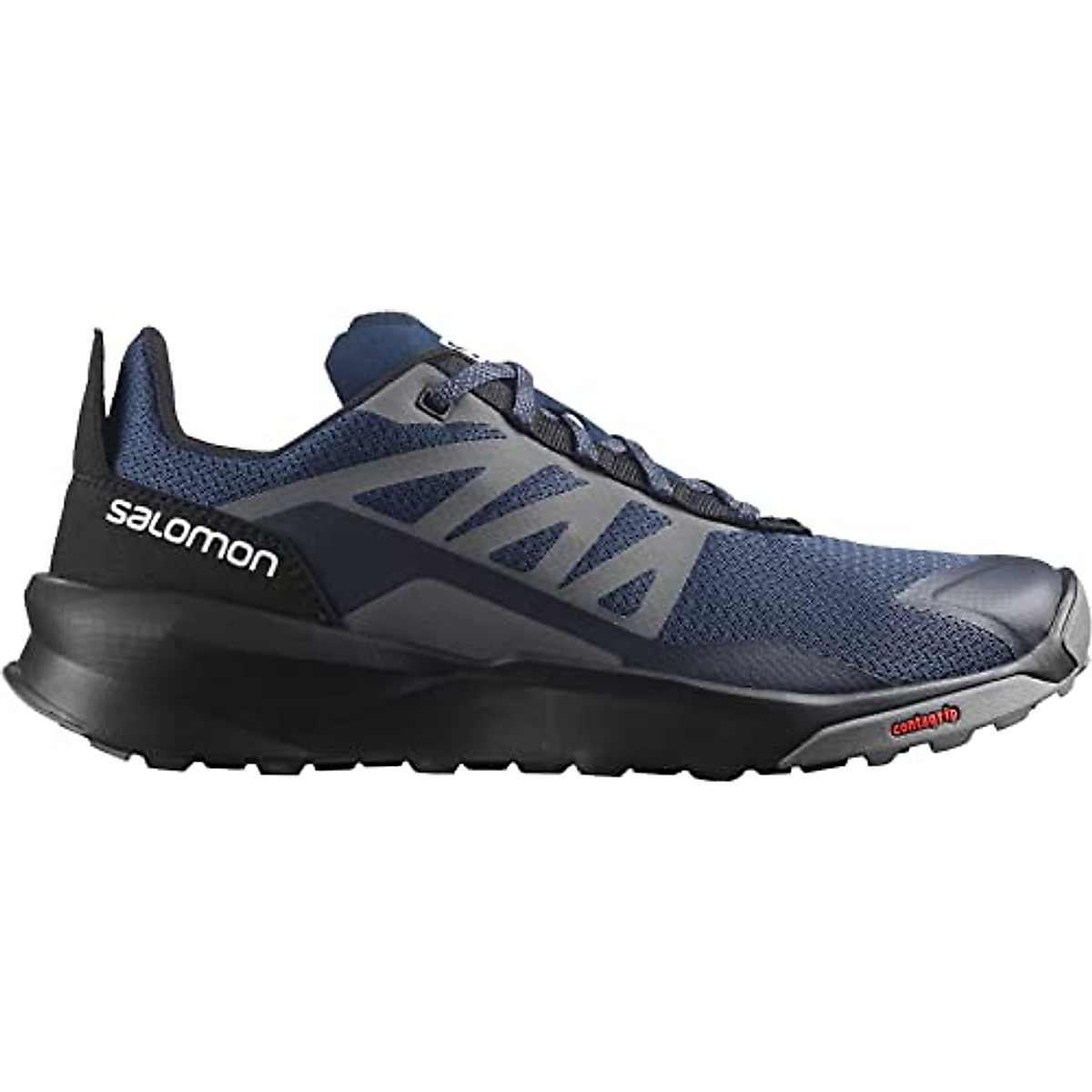Salomon Patrol Hiking Shoes for Men Climbing, Mood Indigo/Black/Quiet Shade, 12